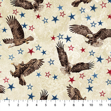 Stars and Stripes 14 - Eagle Toss, Beige Multi - 29045-12 – Mended ...