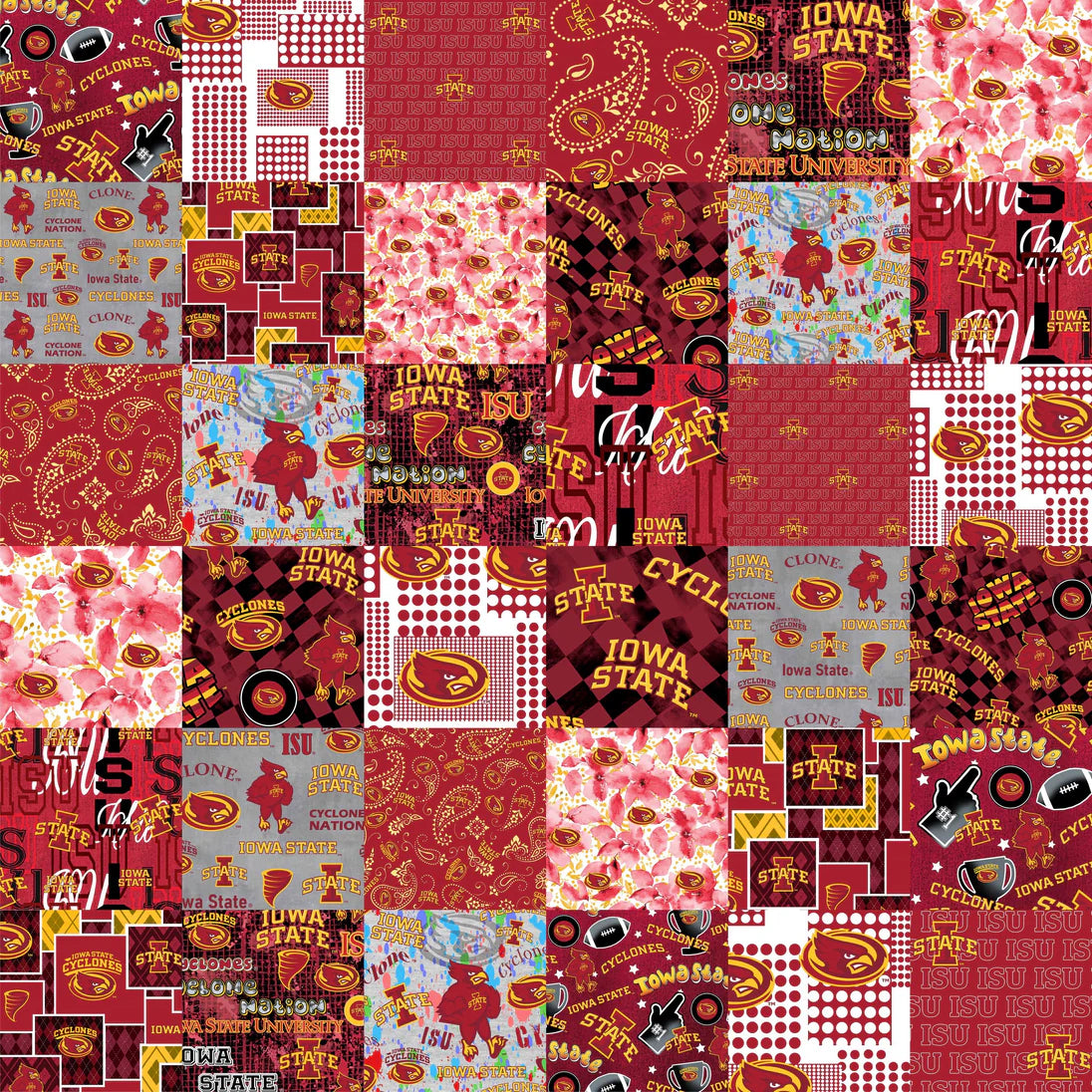 College-NCAA - Cheater Quilt, Iowa State University - ISU-1363 – Mended ...
