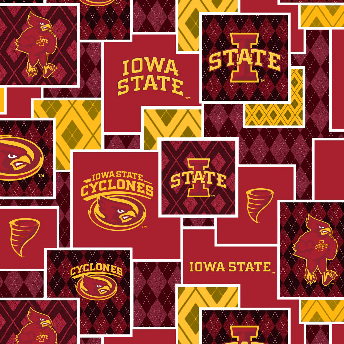 College-NCAA - Argyle Boxes, Iowa State University - ISU-1371 – Mended ...