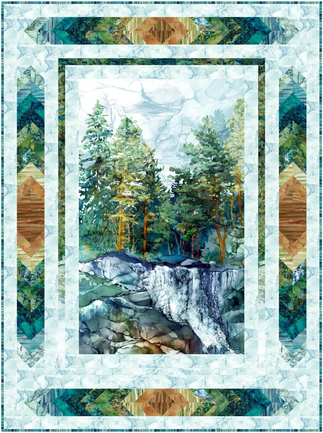 Viewpoint Panel Quilt Pattern Mended Hearts Quilting Boutique