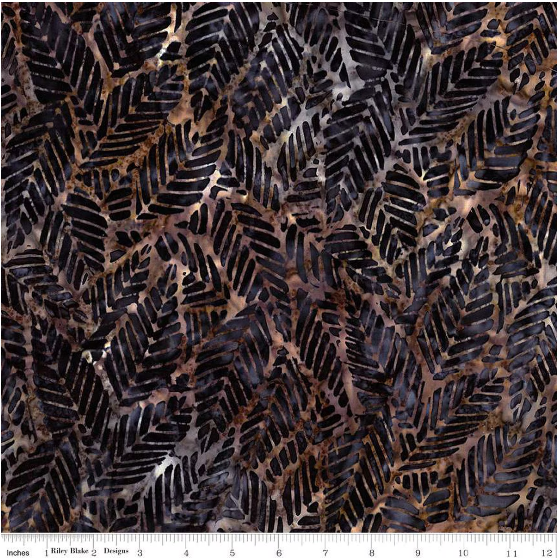 Floral Reflections - Jagged Leaves, Black Bean - BT23185-168 - Express ...