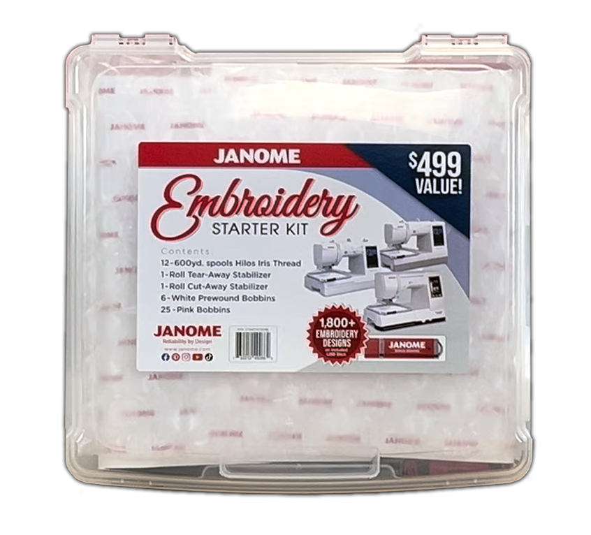 Janome Embroidery Starter Kit – Mended Hearts Quilting & Boutique