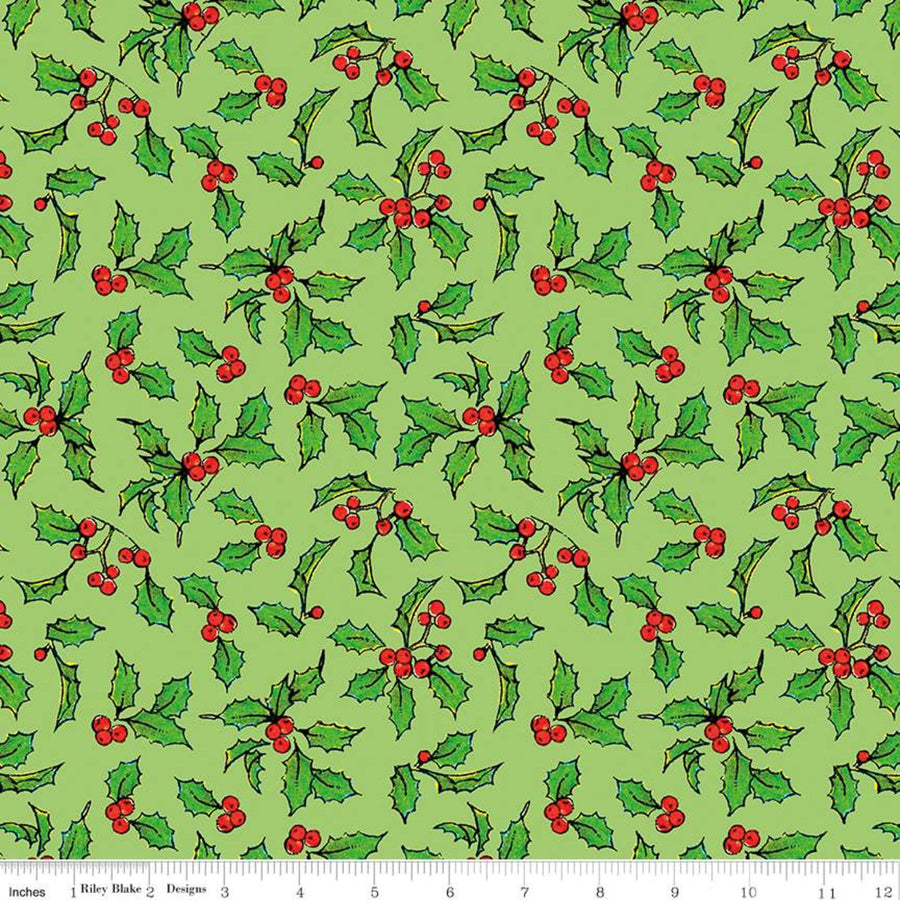 Nicholas - Holly Days Green - C12338-GREEN – Mended Hearts Quilting ...